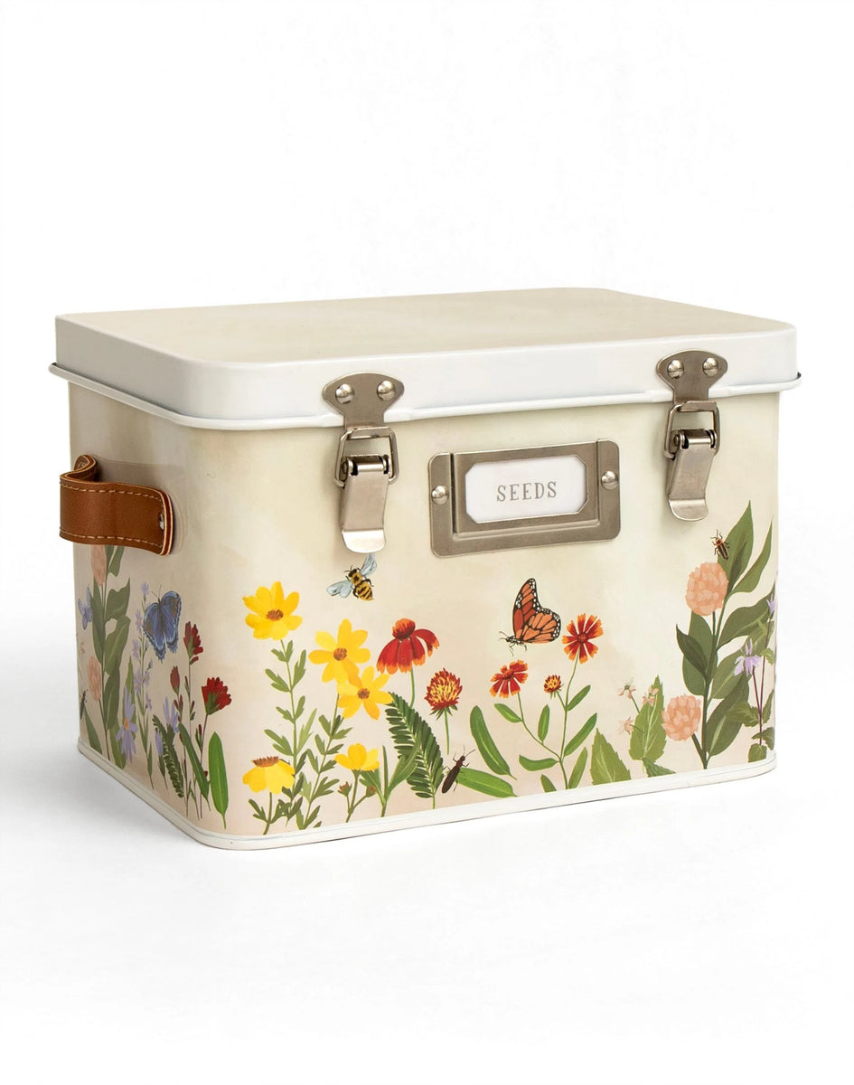 Wildflower Botanicals Tin Seed Storage Box – Walton's Garden Center
